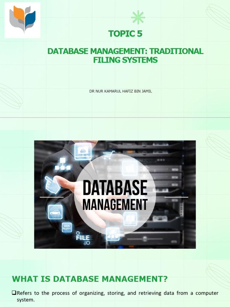 Topic 5 Database Management | PDF | Databases | Data