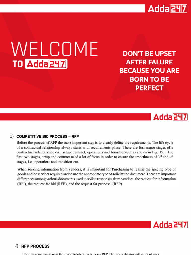 3 Competitive Bid Process RFP and Sla | PDF
