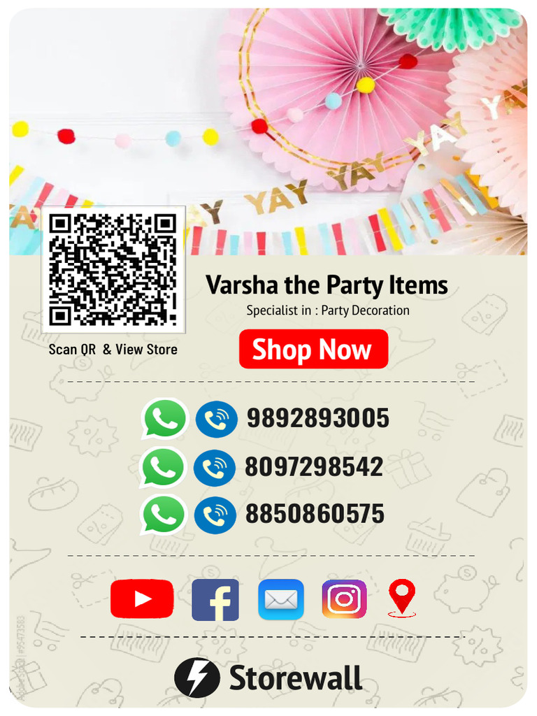 Varsha The Party Items | PDF