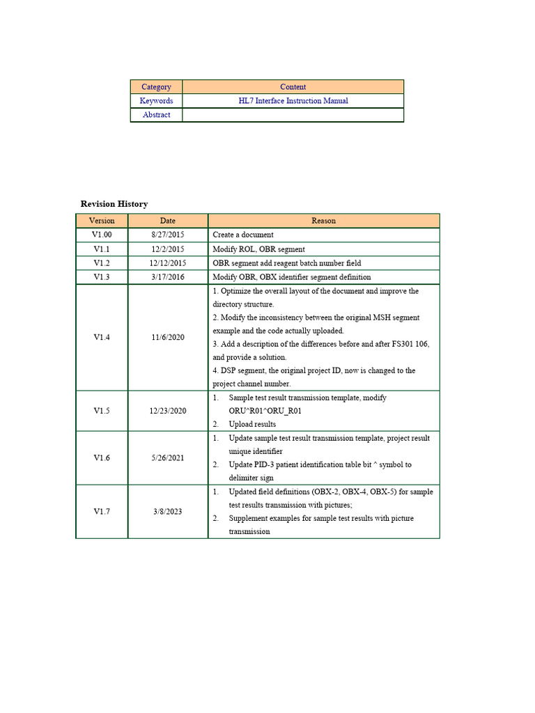 FC2100 LIS Communication Protocol | PDF | Computing | Computer Engineering
