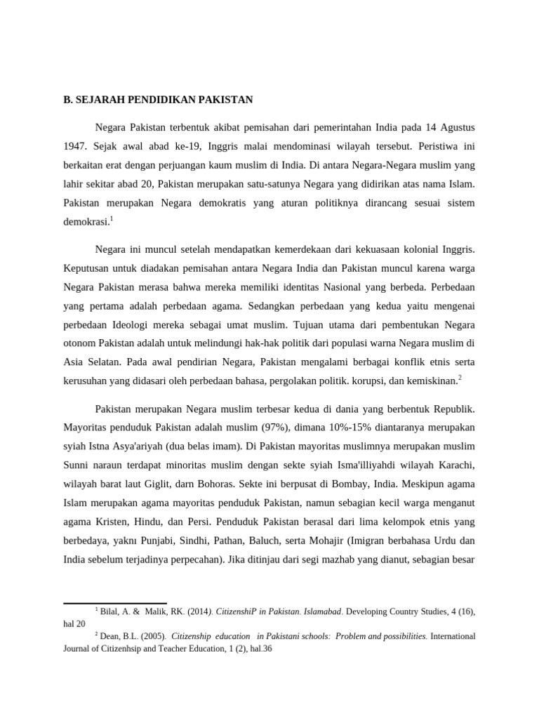 Sejarah Pendidikan di Pakistan | PDF