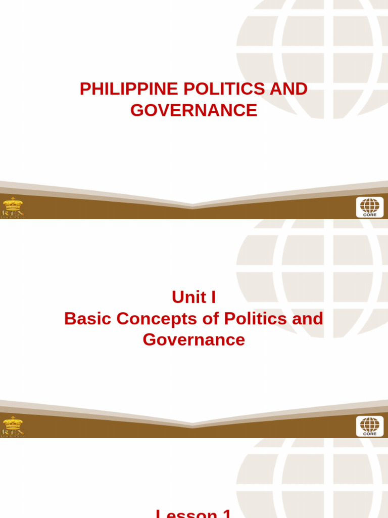 Basics of Philippine Politics and Governance | PDF | Concept | Governance