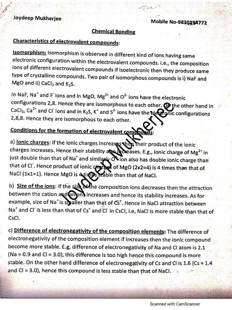 Chemical Bonding XI | PDF