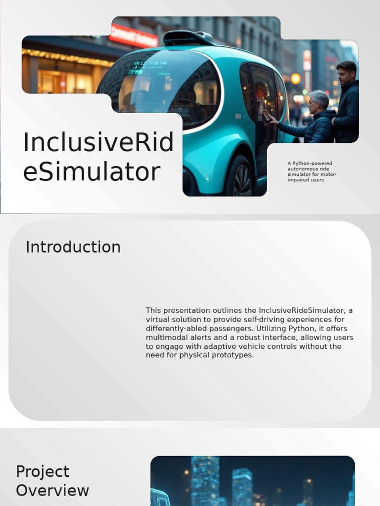 Inclusive Ride Simulator | PDF | Simulation | User Interface