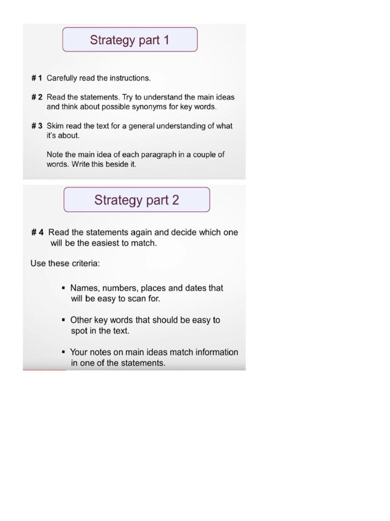 IELTS Reading Technique | PDF