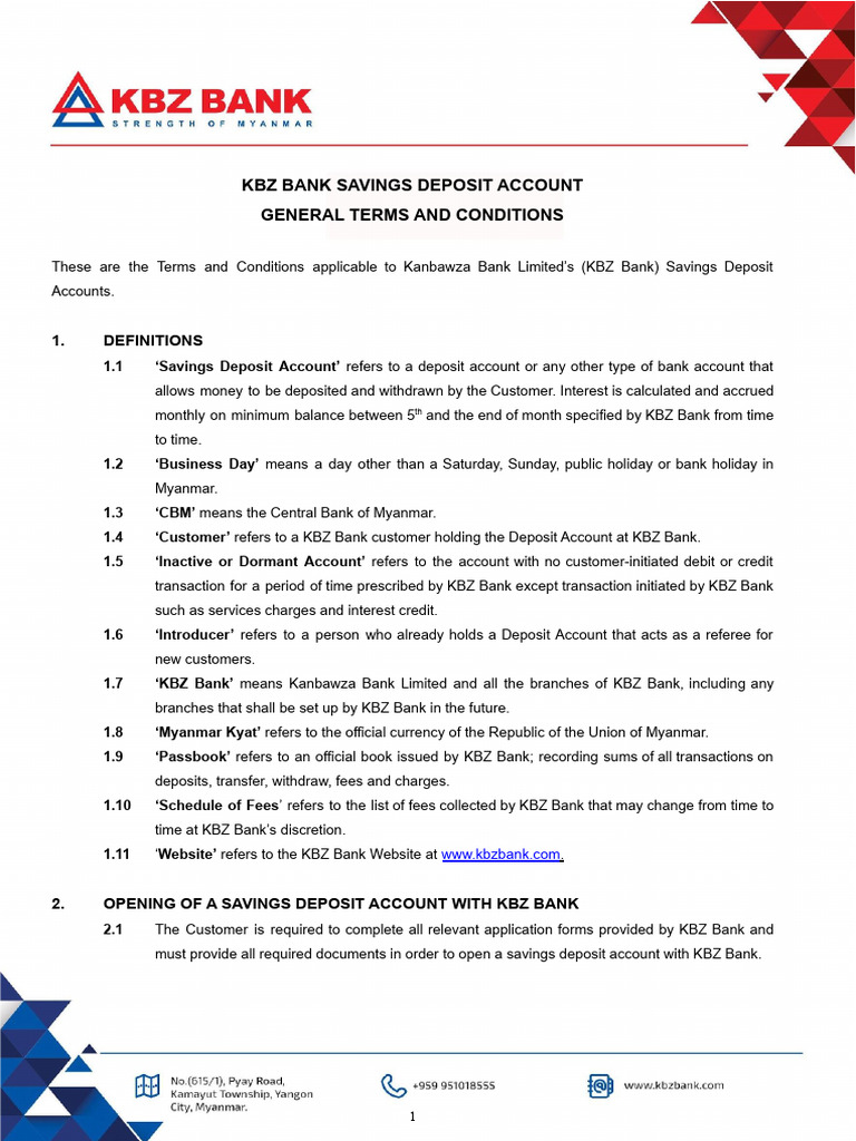 301 Terms&Conditions en | PDF | Banks | Indemnity