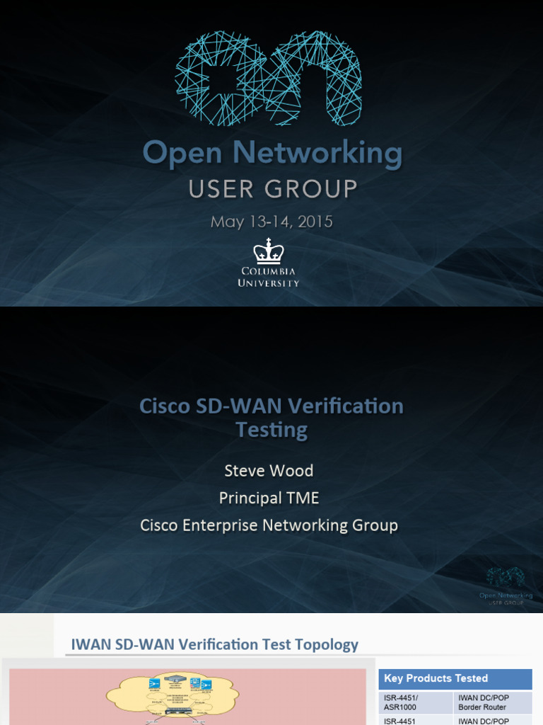 SD-WAN Verification Slides | PDF | Computer Network | Computer Architecture