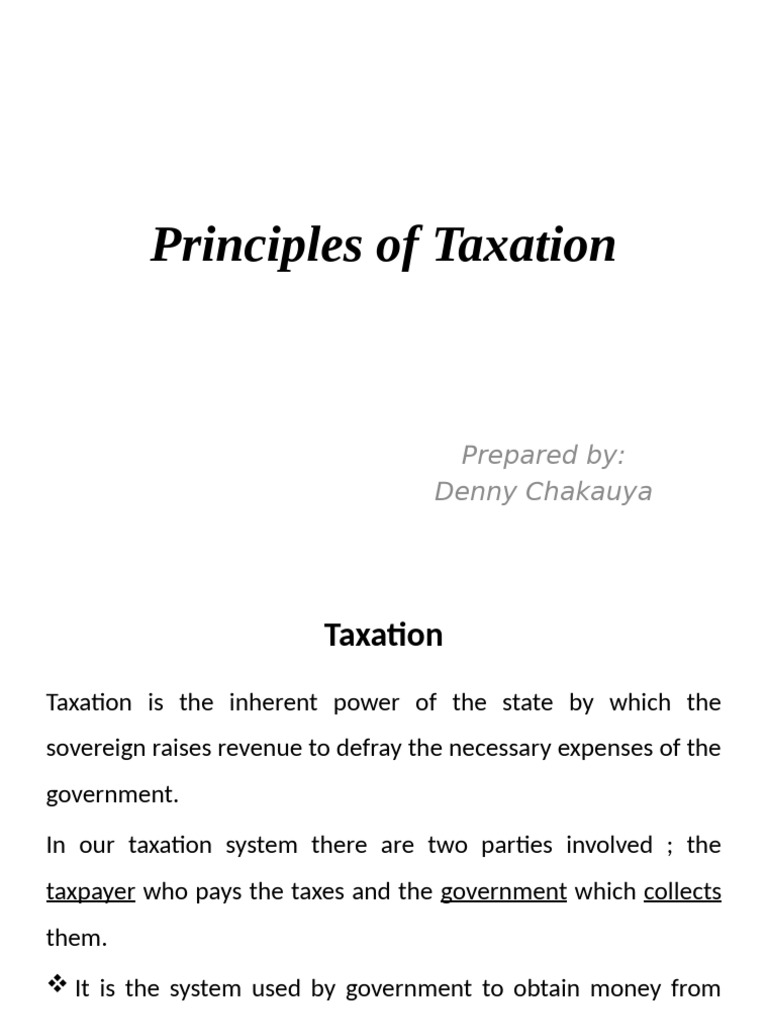 Principles of Taxation | PDF | Taxes | Tariff