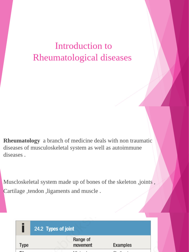 Introduction To Rheumatology 2021 | PDF | Joint | Arthritis