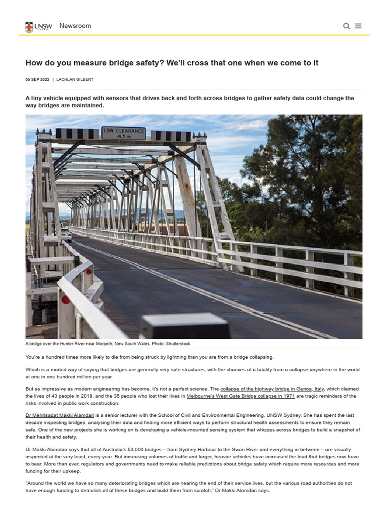 How Do You Measure Bridge Safety - We'Ll Cross That One When We Come To ...