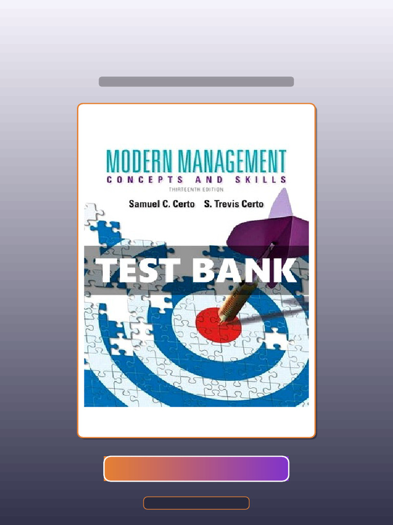 Modern Management 13th Edition Certo Ebook and TestBank Bundle Fast ...