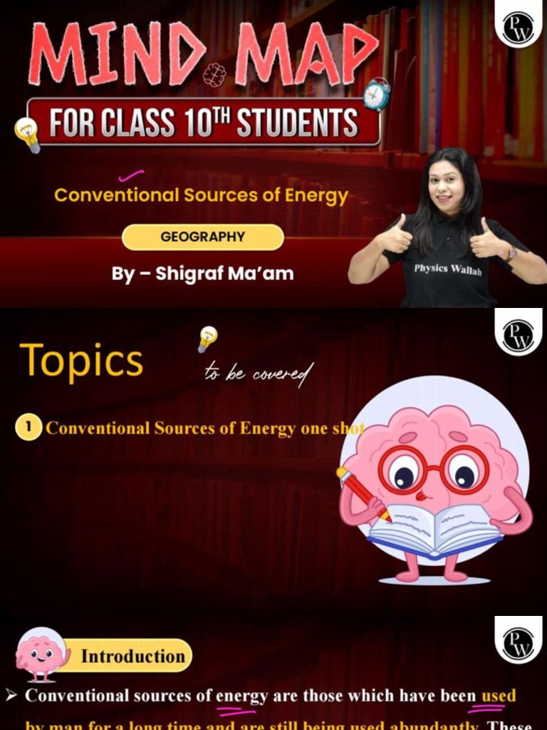 Conventional Sources of Energy - Class Notes - Class 10th ICSE Mind Map ...