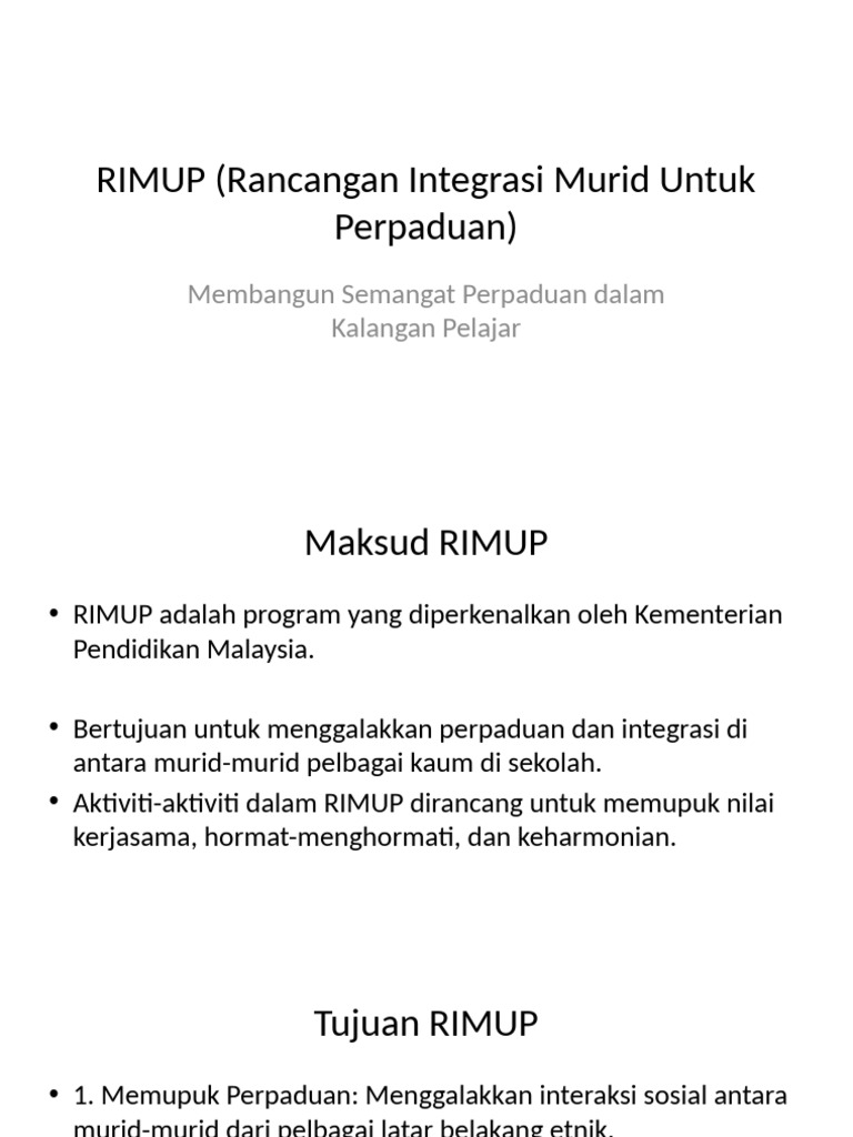 RIMUP Presentation | PDF