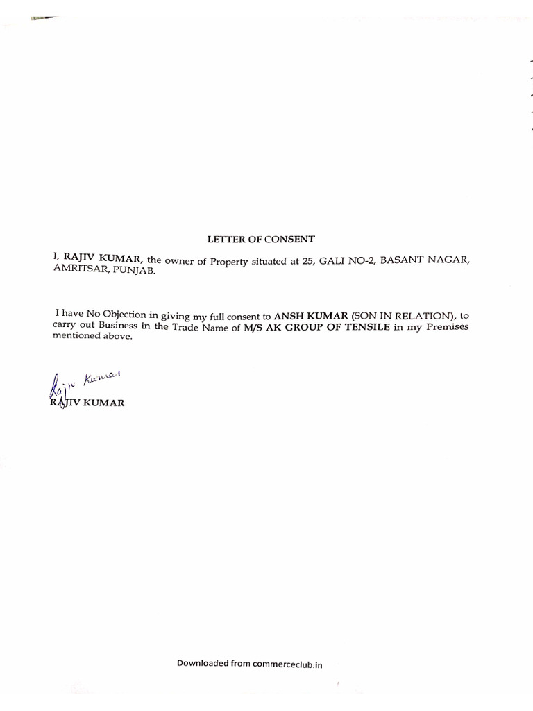 Consent Letter | PDF