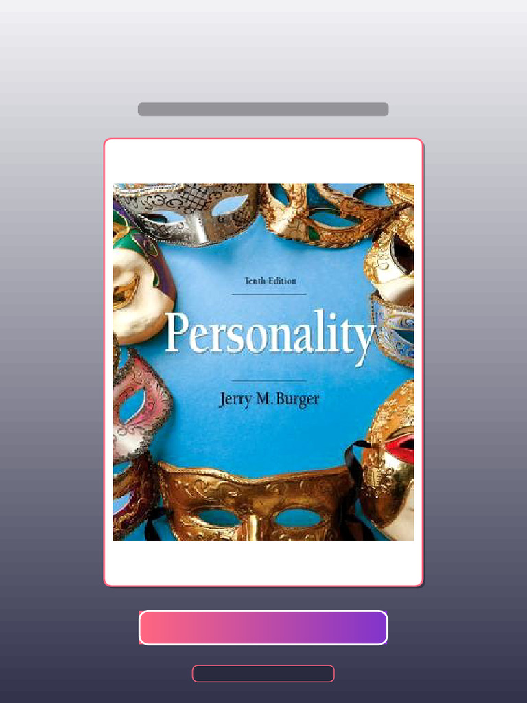 Personality 10th Edition Jerry M Burger Instructor Test Bank | PDF ...