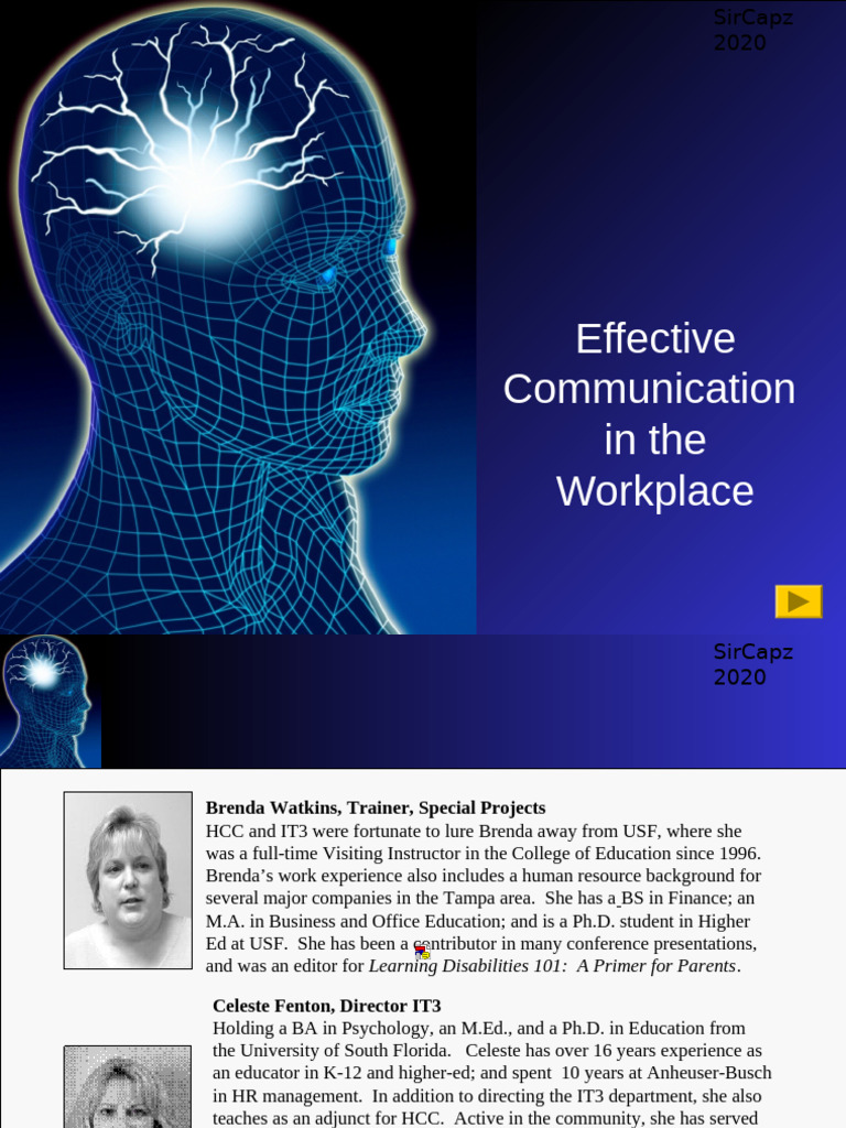 Effective Communication in The Workplace Handout Edited | PDF ...