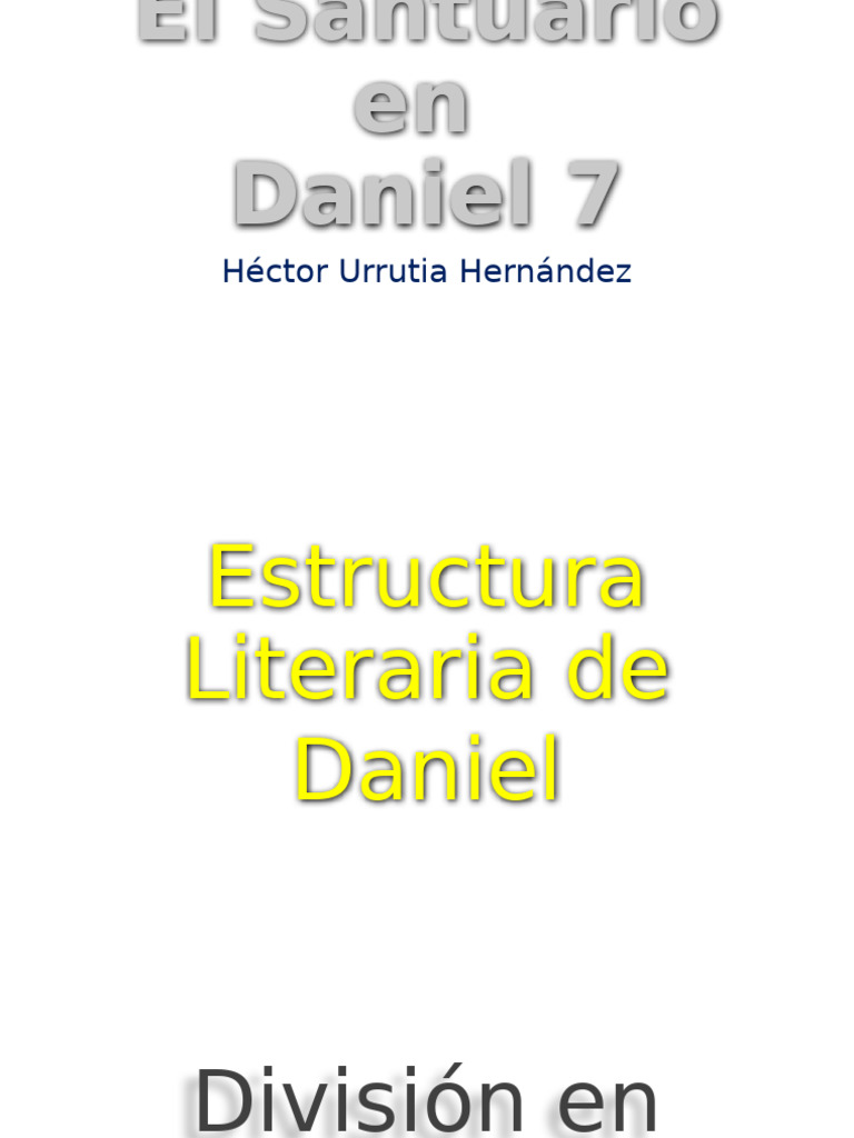 El Santuario en Daniel 7 | PDF | Daniel (figura bíblica) | Creencia religiosa y doctrina