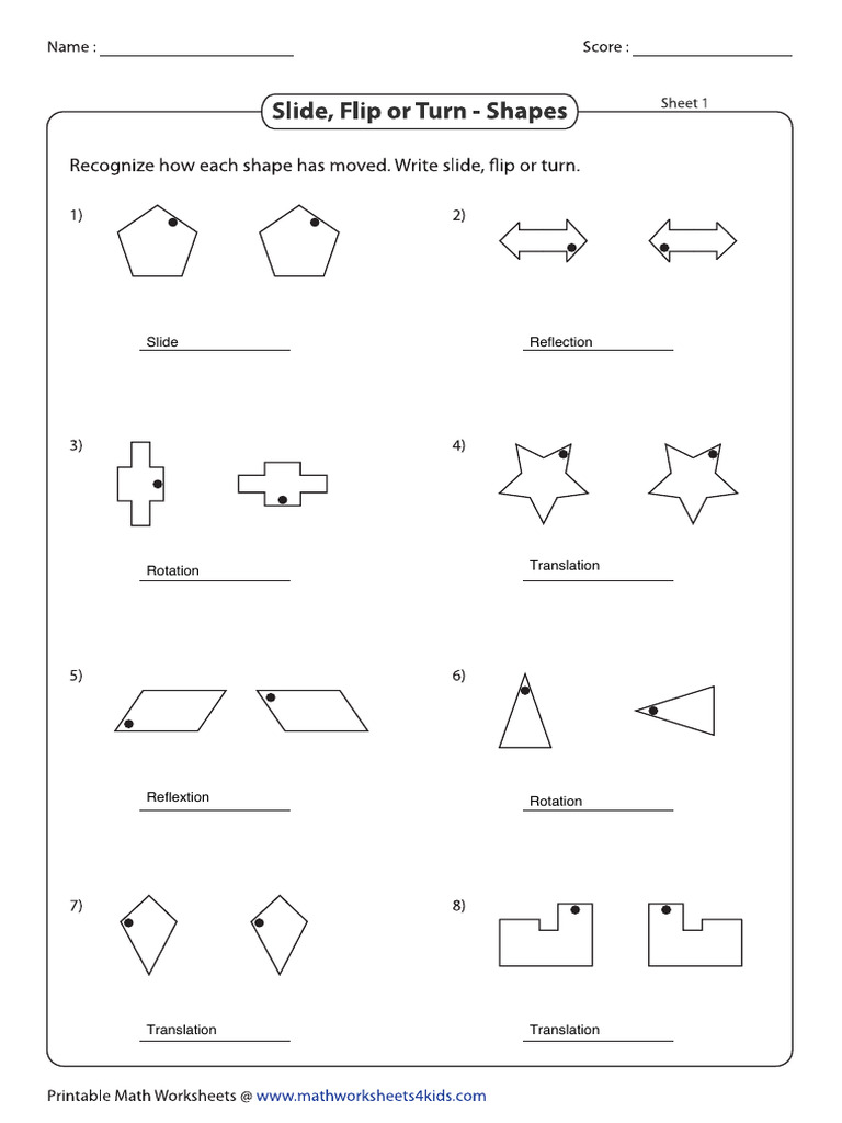 Transformation Worksheet | PDF