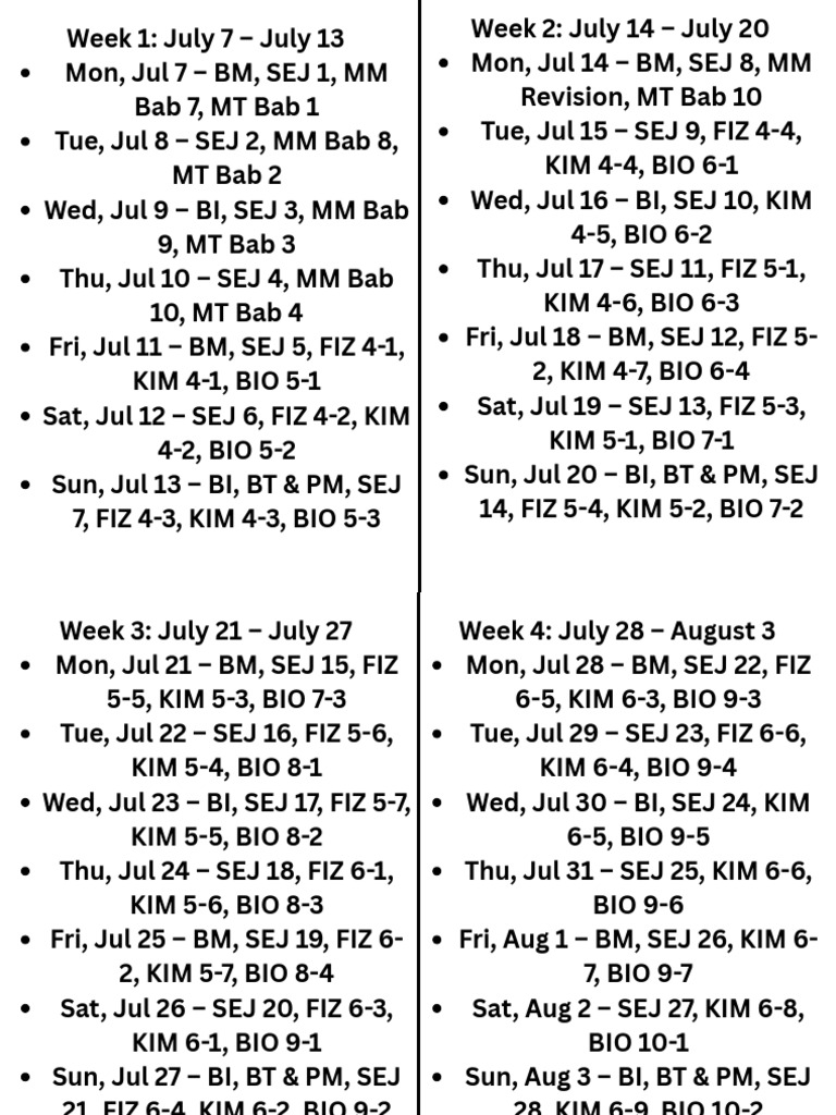 Timetable Example | PDF