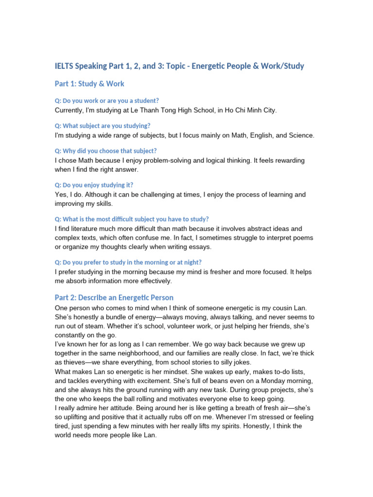 Energetic People and Physical Jobs | PDF | Thought | Behavioural Sciences