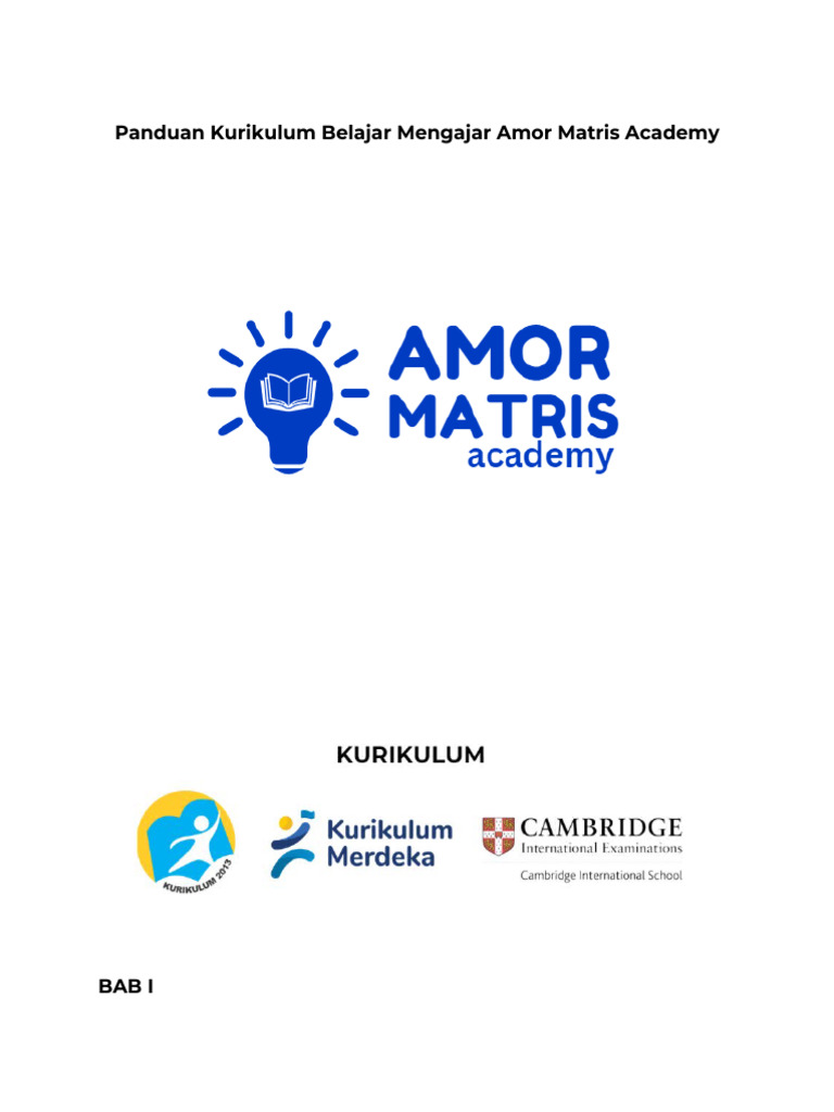 Panduan Kurikulum K13 di Amor Matris | PDF