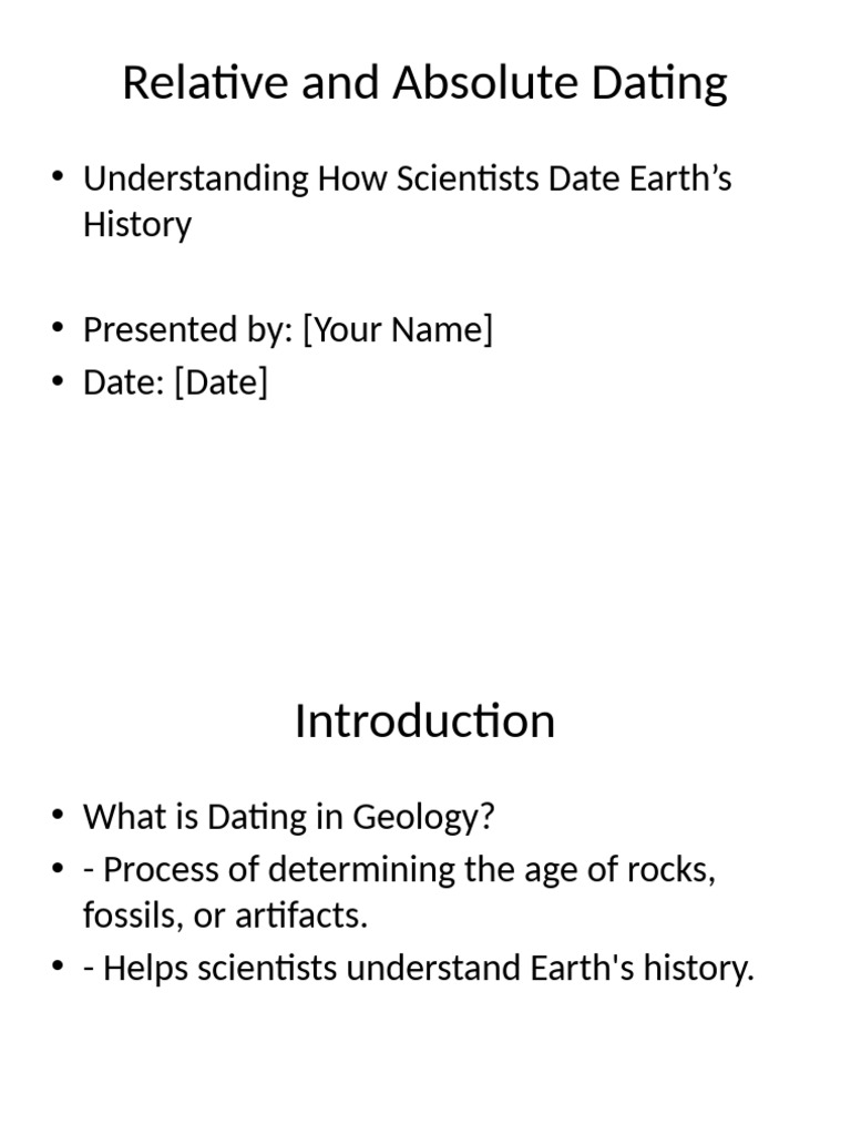 Relative vs. Absolute Dating Explained | PDF