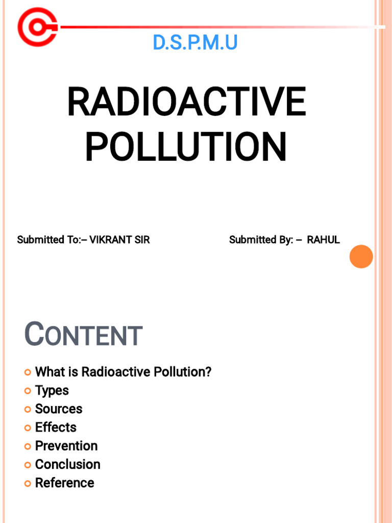 Understanding Radioactive Pollution | PDF | Radiation | Radioactive Decay
