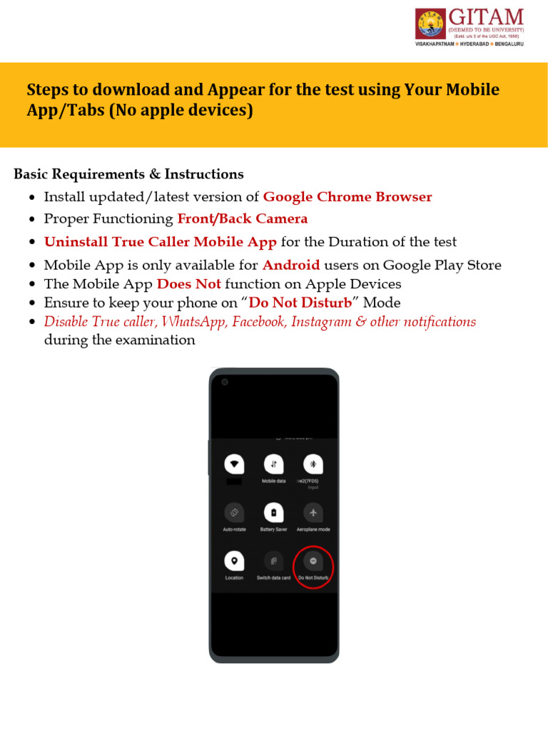 GITAM PHD - Mobile Manual | PDF | Mobile App | Google Play