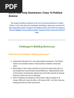 Chapter 2 Era of One Party Dominance Class 12 Political Science Notes ...
