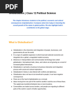 Political Science: Globalisation Insights | PDF | Globalization ...
