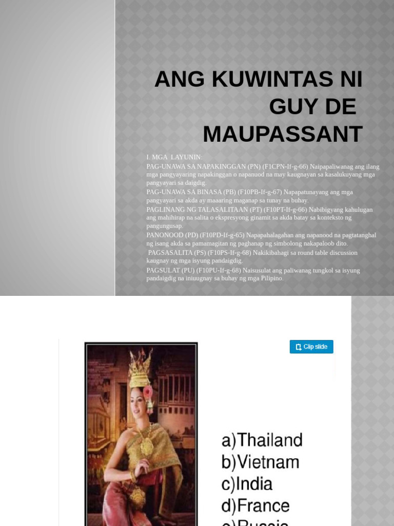 Ang Kuwintas Powerpoint | PDF