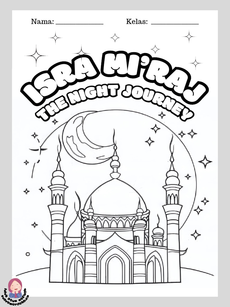 Gambar Mewarnai Tema Isra Mi'Raj | PDF