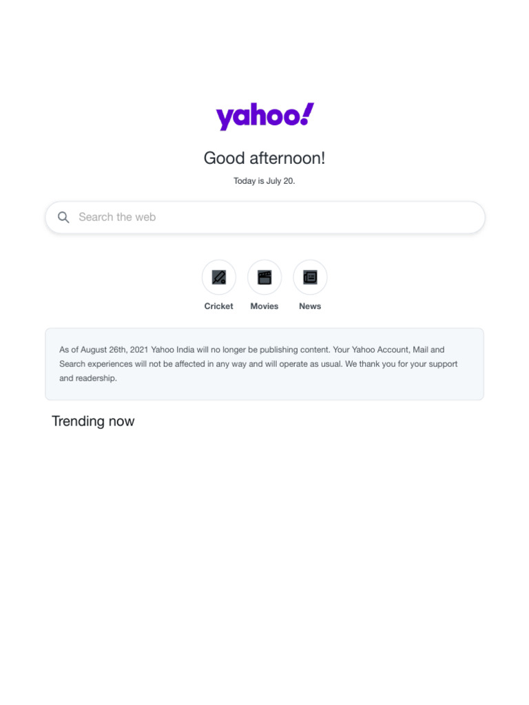 Yahoo India | PDF