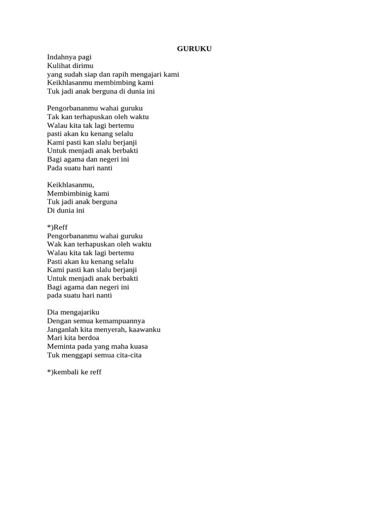 Kenangan untuk Guruku tercinta | PDF