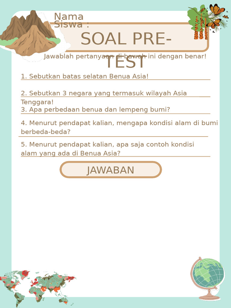 Soal Pre-Test - 20250717 - 122140 - 0000 | PDF