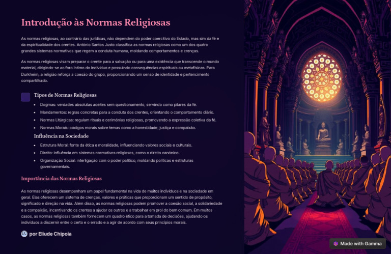 Tipos e Importância das Normas Religiosas | PDF