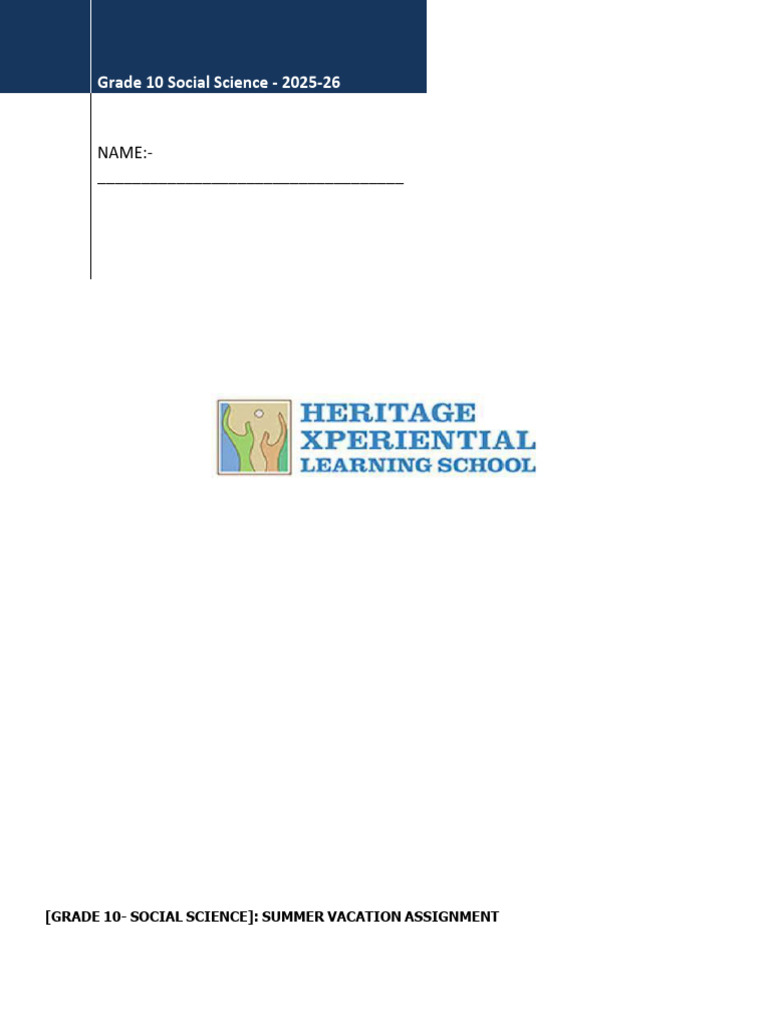 Grade 10 Social Science Summer Assignment | PDF | World Trade ...