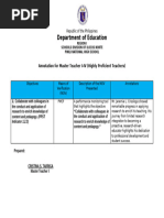 Annotation Template For Master Teacher I-Iv | PDF | Educational ...