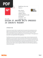 TEK 12-03B. Design of Anchor Bolts Embedded in Concrete Masonry (2009 ...