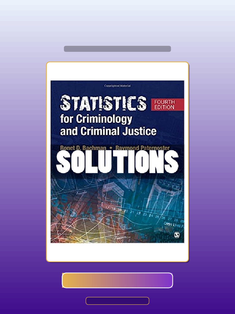 Statistics For Criminology and Criminal Justice 4 Ed Bachman Ebook and ...