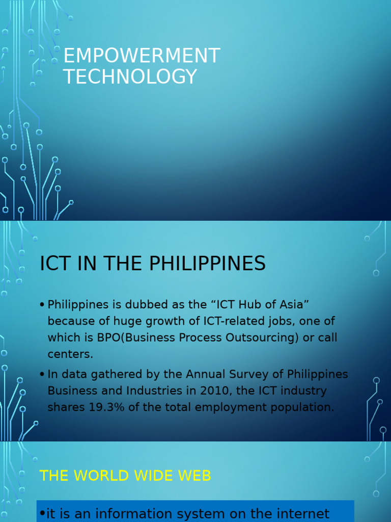 Empowerment Technology Lesson 1 | PDF | World Wide Web | Internet & Web