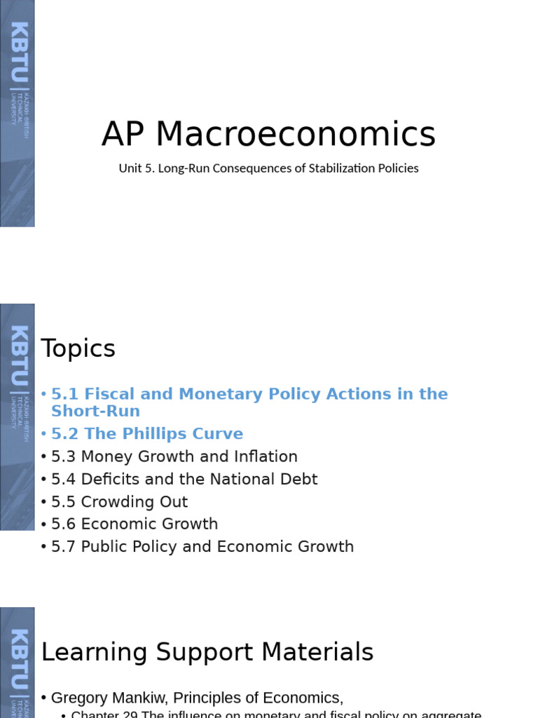 AP Macro - Unit 5 (2025) | PDF | Phillips Curve | Inflation