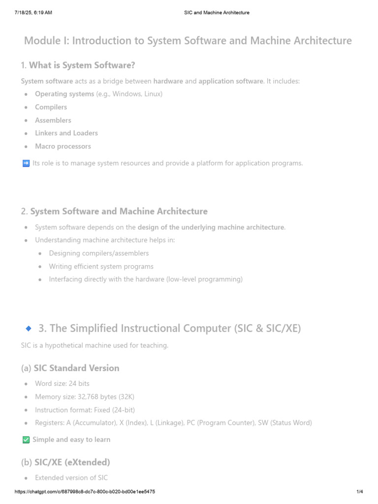 SIC and Machine Architecture | PDF | Assembly Language | Computer ...