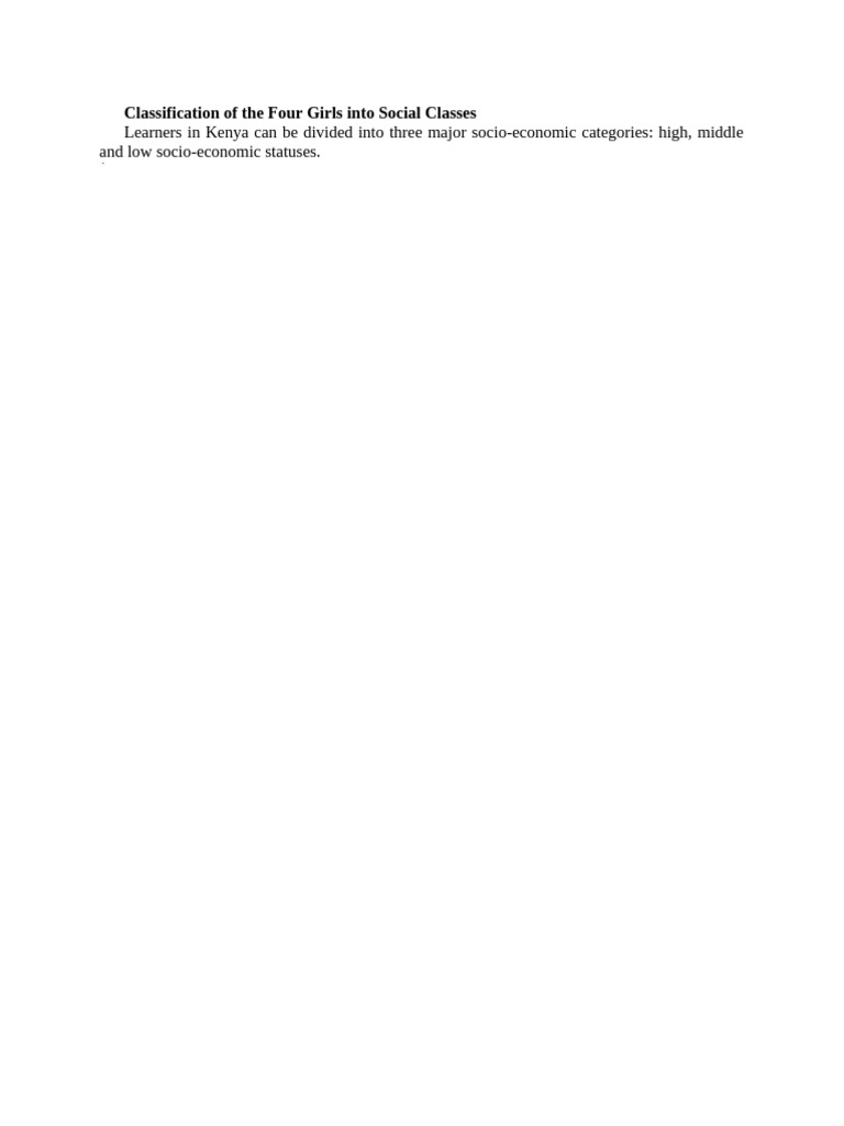 Girls Classification | PDF