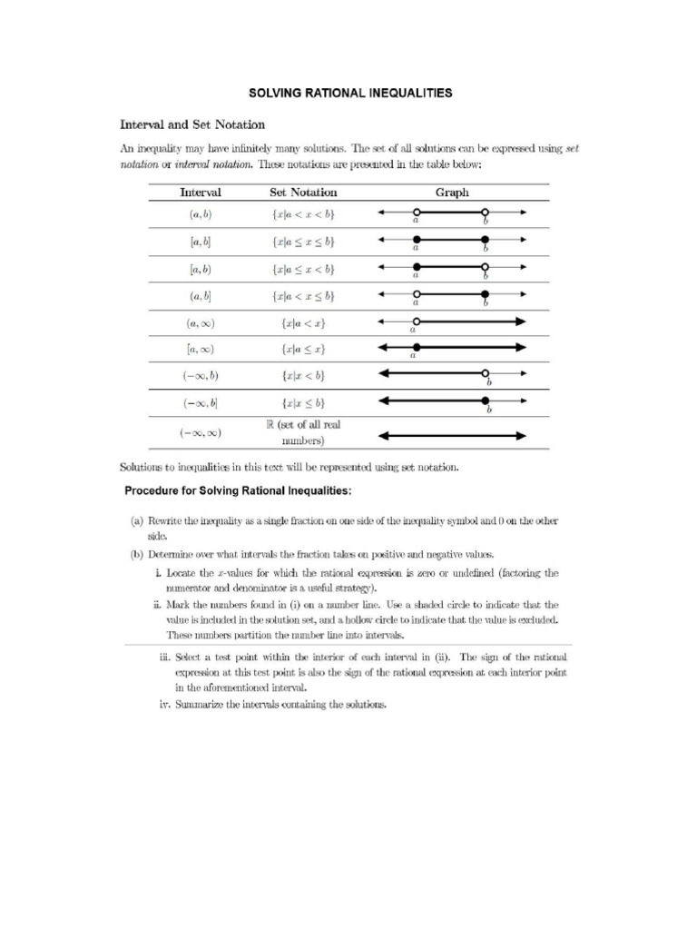 Rational Inequality | PDF