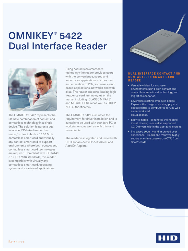 OMNIKEY 5422 Smart Card Reader Overview | PDF | Smart Card | Usb