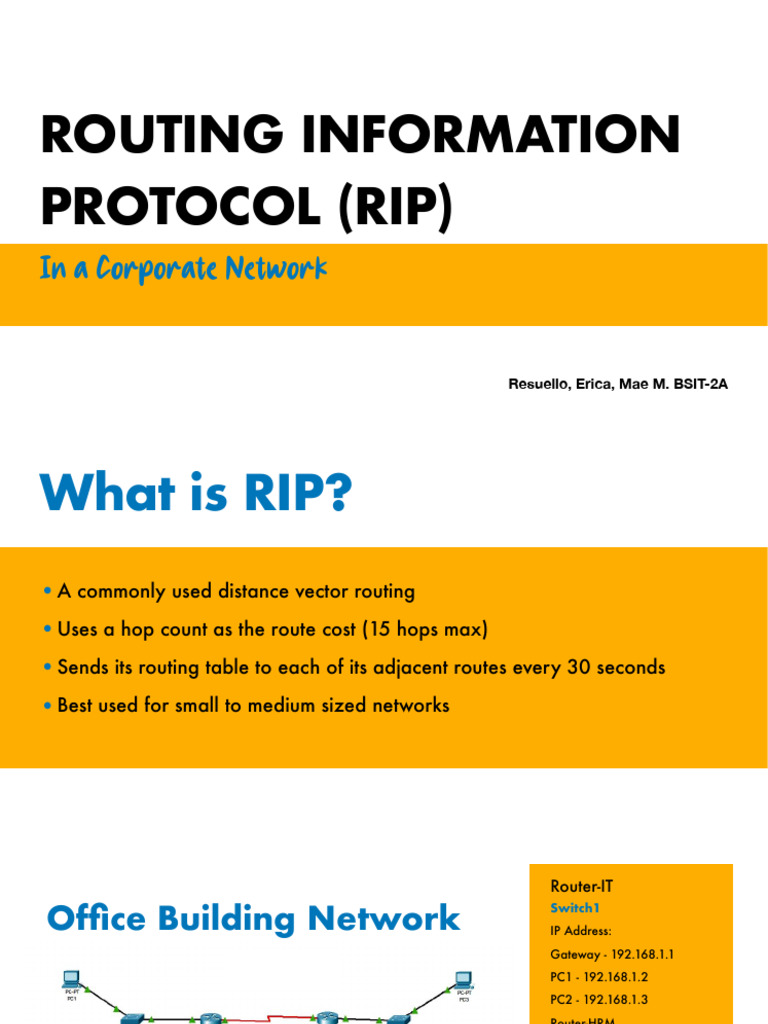 Understanding RIP in Corporate Networks | PDF