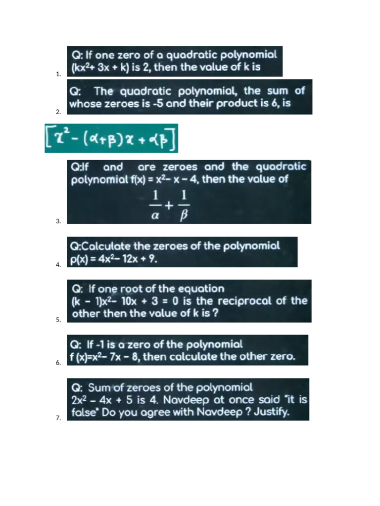 Algebra Sums | PDF