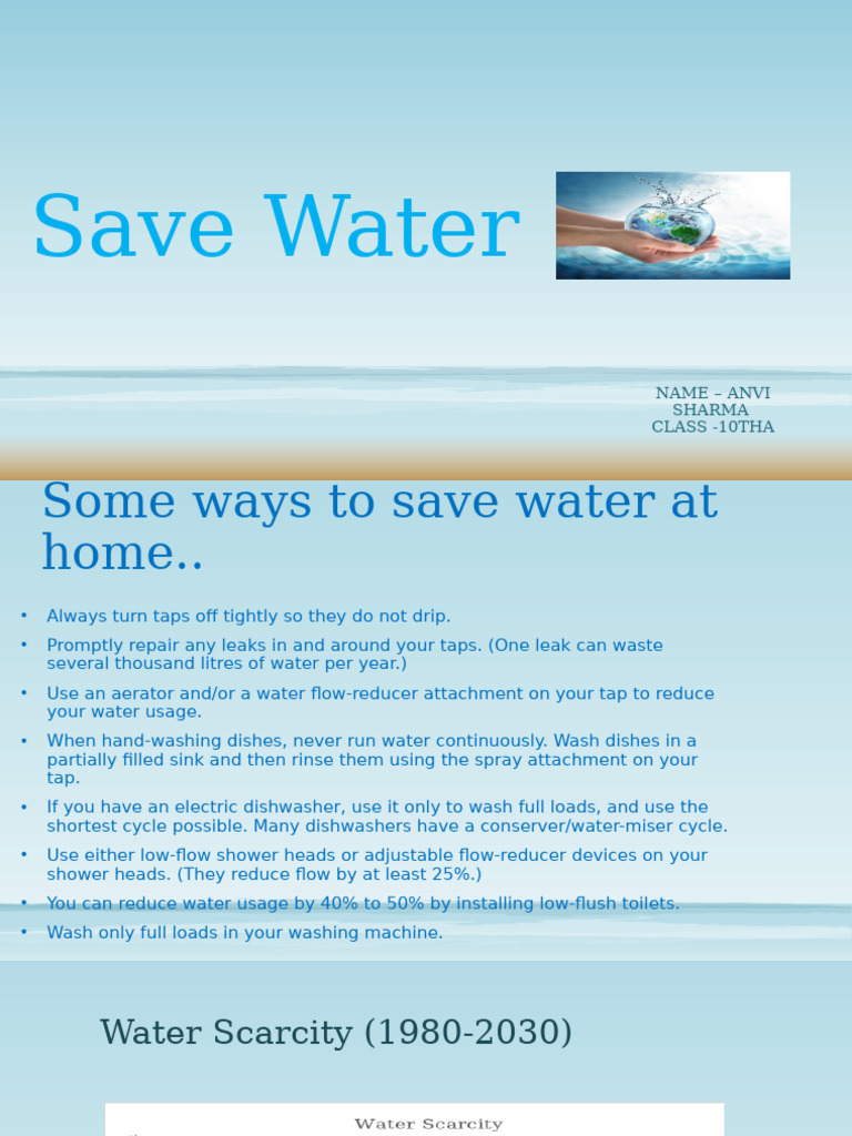 Save Water | PDF