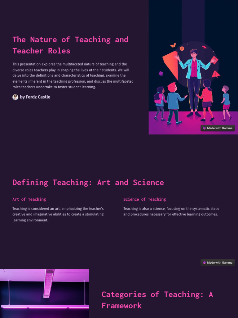 Understanding Teacher Roles and Skills | PDF | Teachers | Learning